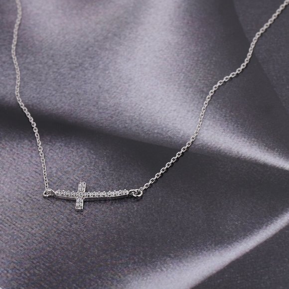 Vanbelle | Jewelry | Vanbelle Sterling Silver Jewelry Sideway Cross Necklace | Poshmark